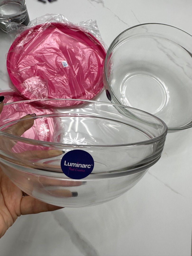 Luminarc Glass Container 2 Pcs Set Furniture And Home Living Kitchenware And Tableware Other