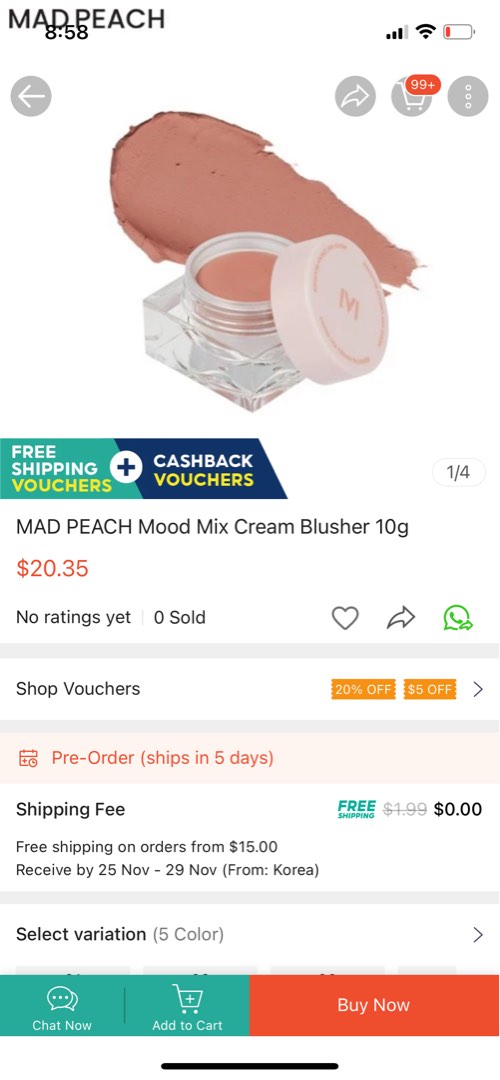 Mad Peach Blush Cream, Beauty & Personal Care, Face, Makeup on Carousell