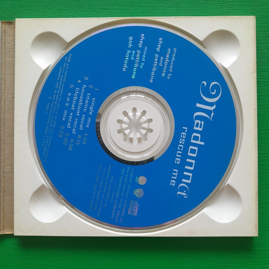 MADONNA 1990 "RESCUE ME" CD MAXI SINGLE, Hobbies & Toys, Music & Media ...