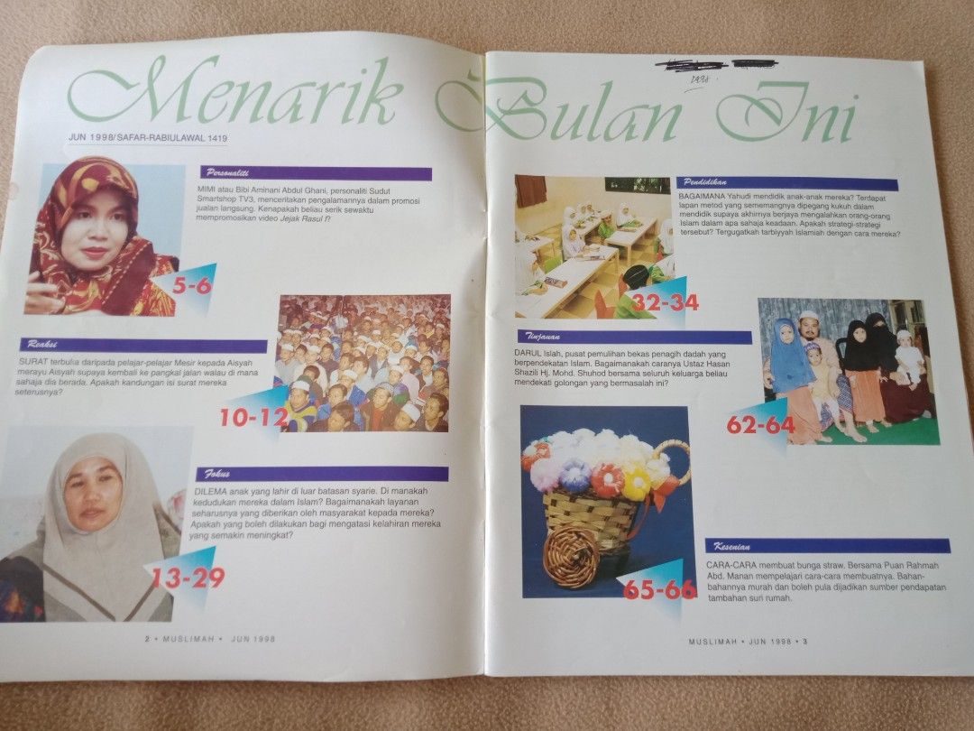 Majalah Muslimah Jun 1998, Hobbies & Toys, Books & Magazines, Magazines ...