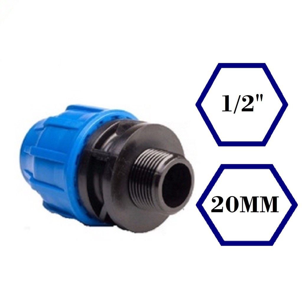 Male Threaded Socket Adaptor 1/2" (Compression/Valves/fittings ...