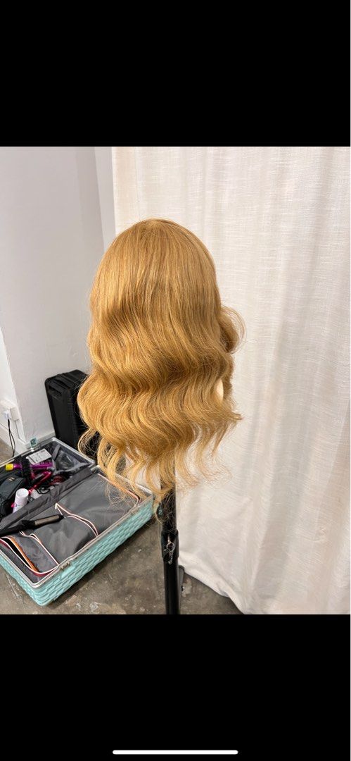 100% Real Hair Head Mannequin / fake head model, Beauty & Personal Care ...