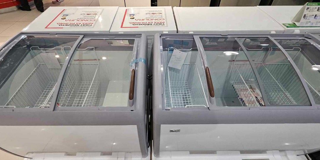 MARKES CHEST FREEZER CURVED TYPE GLASS DOOR, NON INVERTER AND INVERTER ...