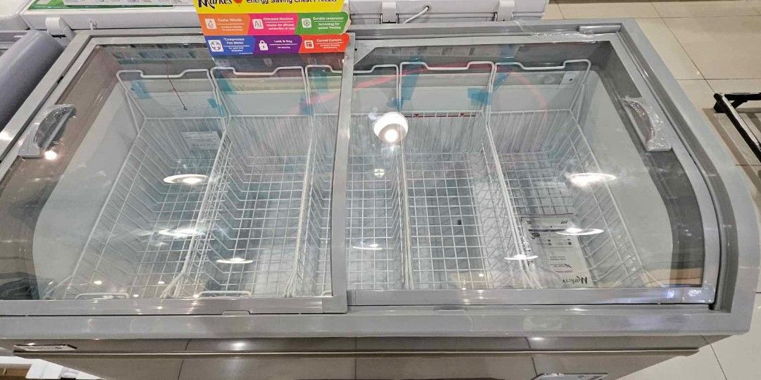 MARKES CHEST FREEZER CURVED TYPE GLASS DOOR, NON INVERTER AND INVERTER ...