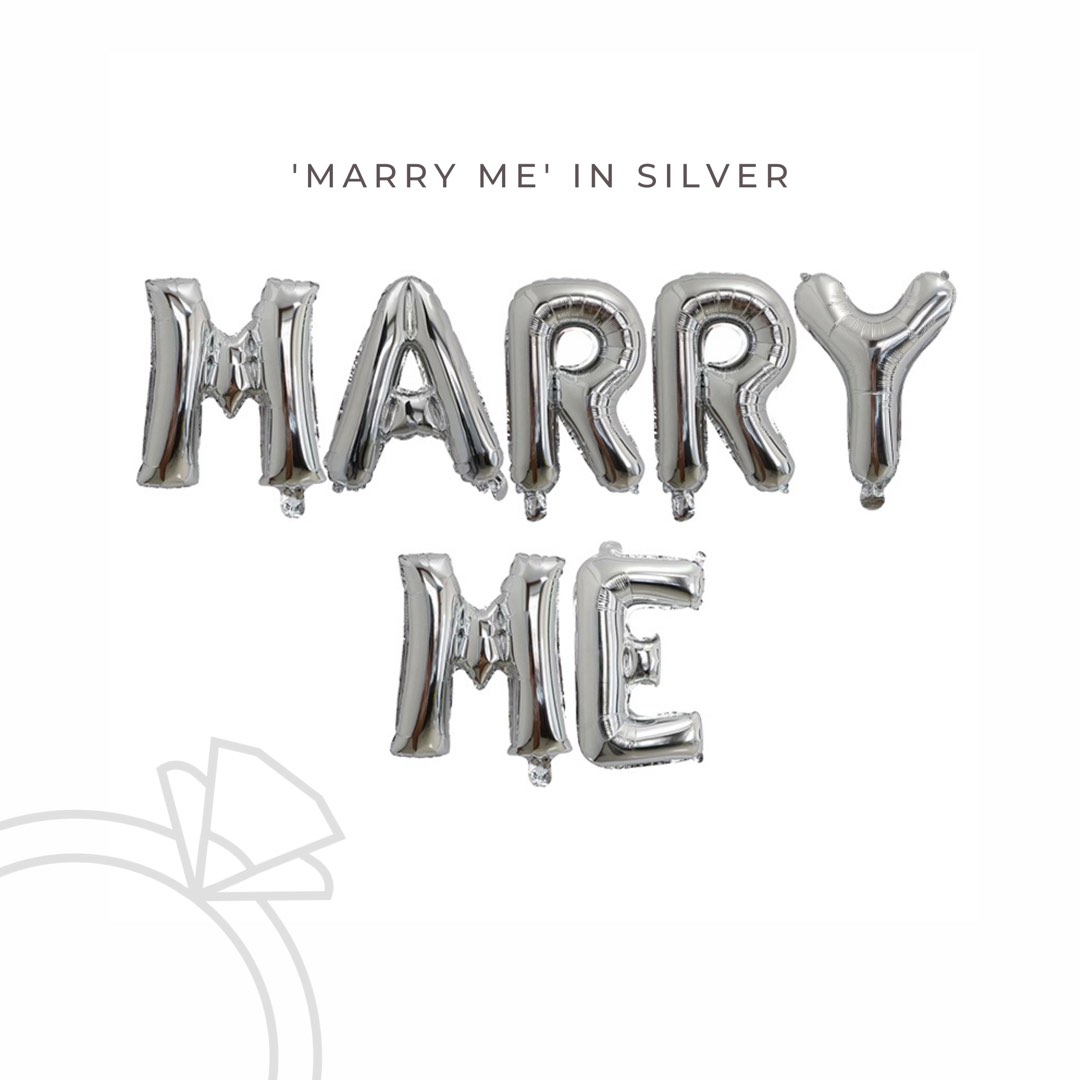 Marry Me Foil Balloons, proposal balloons, LOVE, Hobbies & Toys ...
