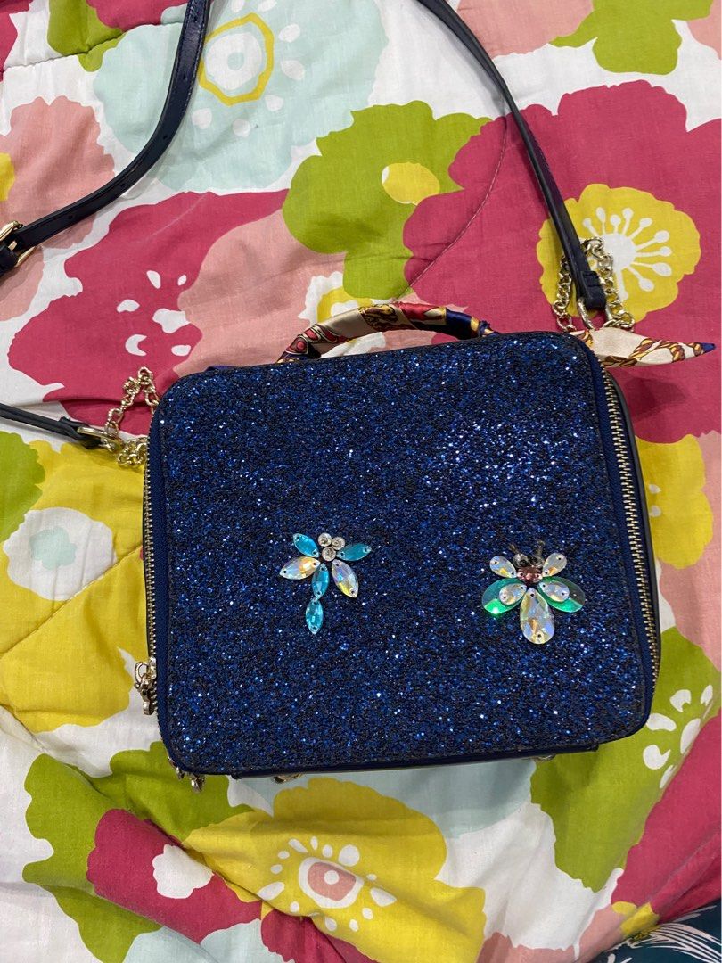 Midnight Blue Box Crossbody Bag, Women's Fashion, Bags & Wallets, Cross ...