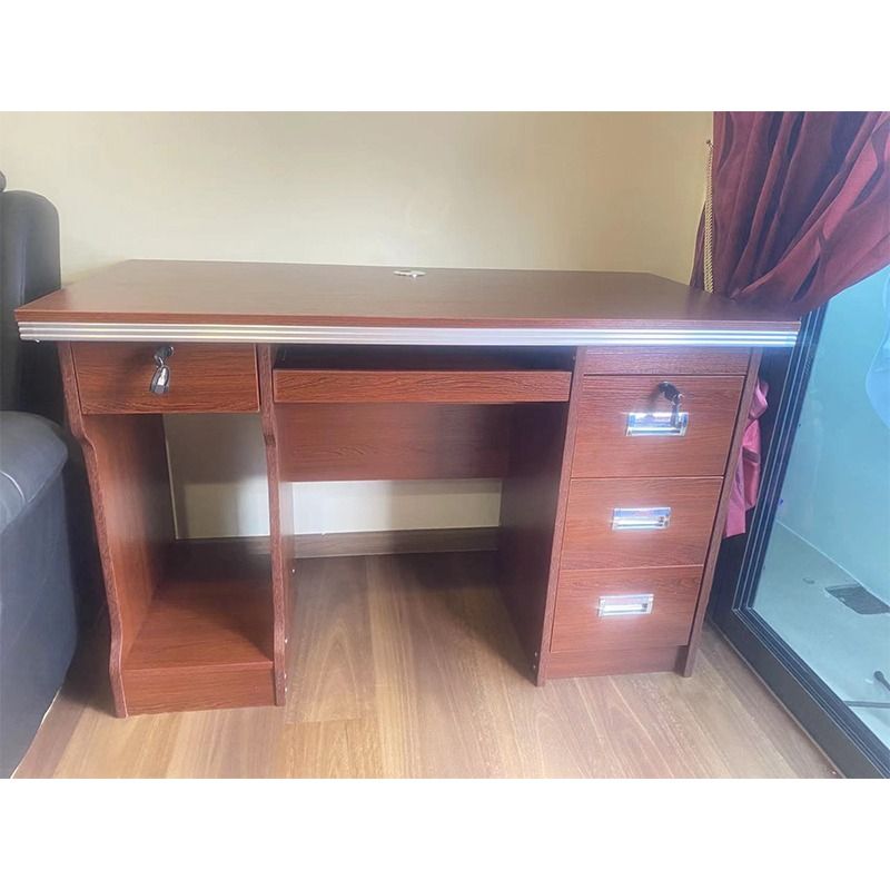 Minimalism Study table Drawer with slide rails with Lock with keyboard ...