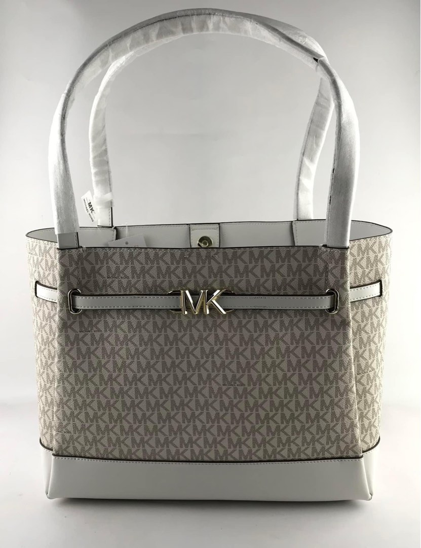 Michael Kors Reed Belted Tote, Luxury, Bags & Wallets on Carousell