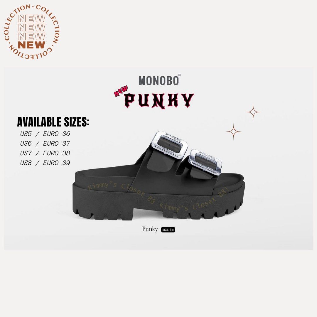 Monobo punky, Women's Fashion, Footwear, Slippers and slides on Carousell