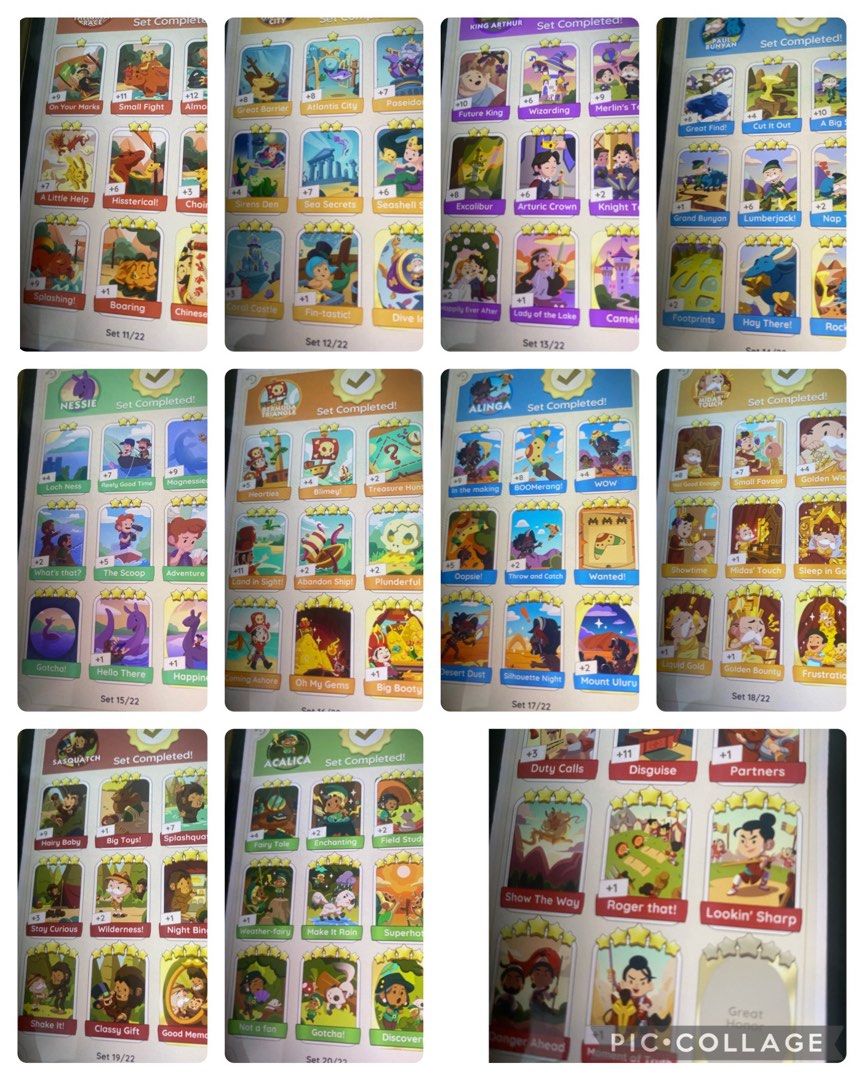 Monopoly go card 1 to 5 star / monopoly go sticker, Hobbies & Toys ...