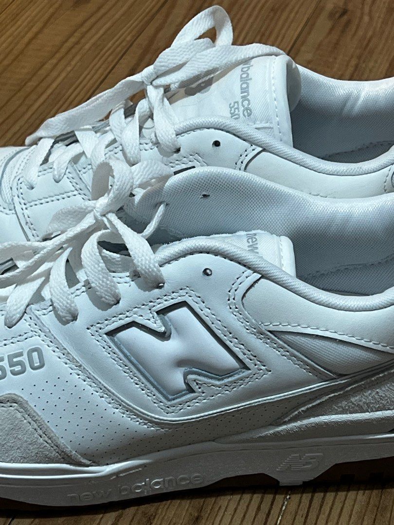 New balance 550 White Gum Sole 1x used., Men's Fashion, Footwear ...
