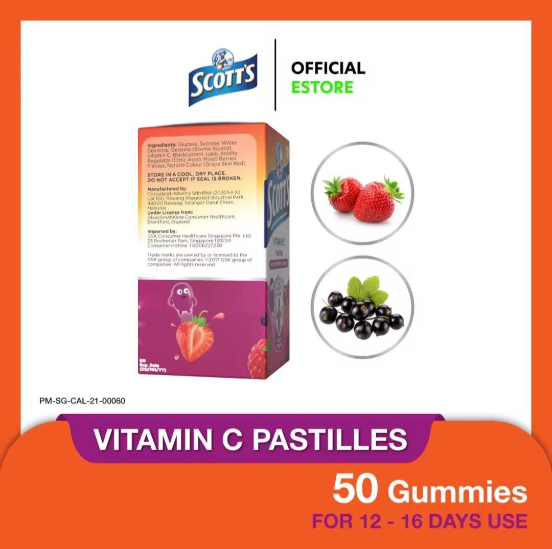 New SCOTT'S Vitamin C Pastilles Supplement for Children, Support ...