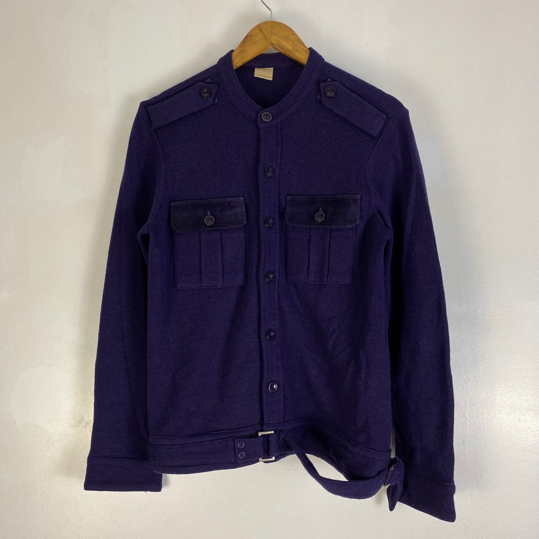 N.Hoolywood Wool Belted Sweater, Men's Fashion, Activewear on Carousell