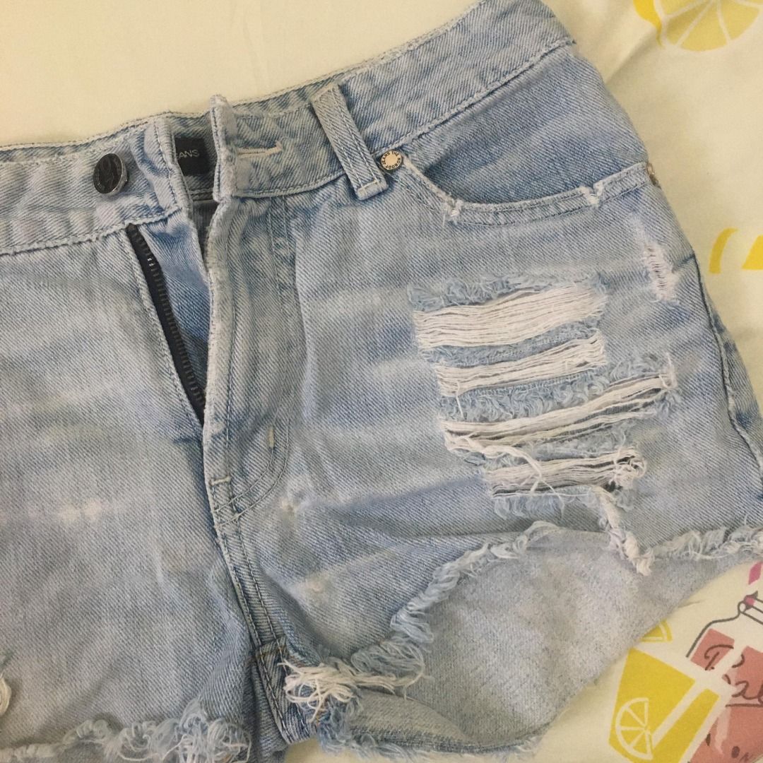 nobody jeans micro mini denim ripped shorts, Women's Fashion, Bottoms ...