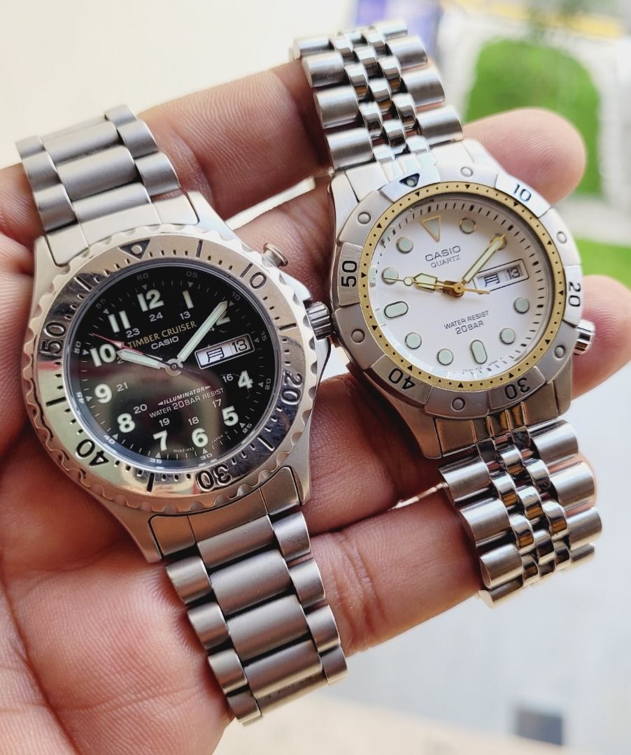 NOS Casio MD-711 & Casio Military TIC-103 Timber Cruiser Illuminator ...
