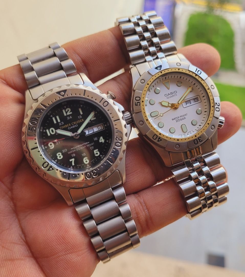 NOS Casio MD-711 & Casio Military TIC-103 Timber Cruiser Illuminator ...