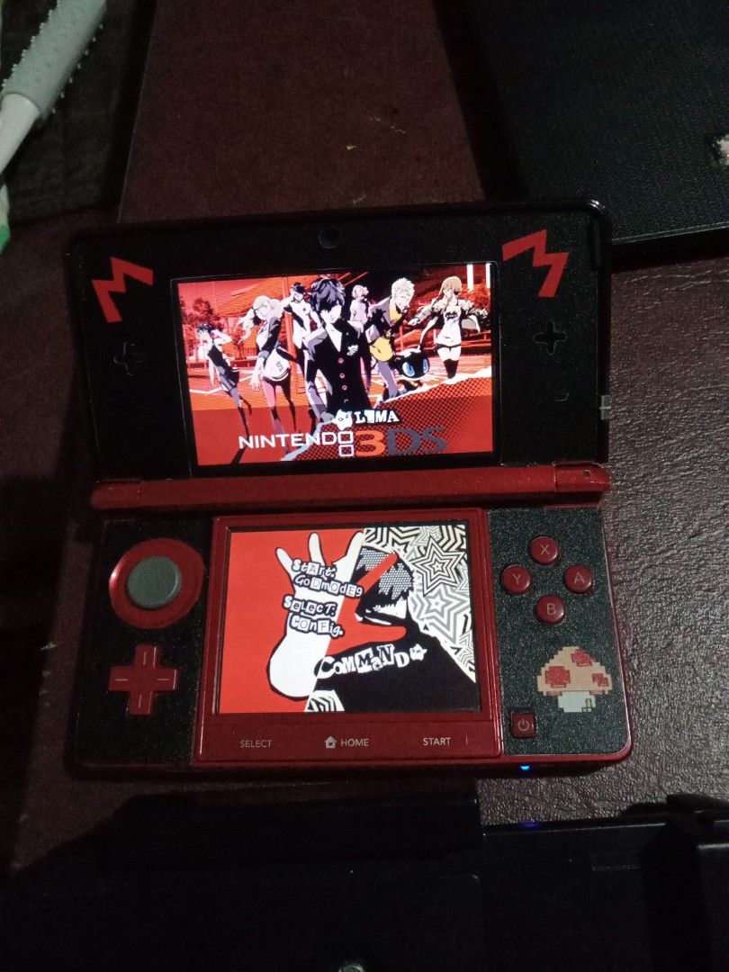 Rush!! CFW O3ds Metallic red w/ Circle pad pro + complete accessories ...