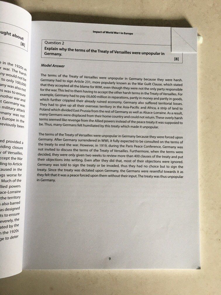 O LEVEL HISTORY MODEL ANS TO KEY TOPICS, Hobbies & Toys, Books ...