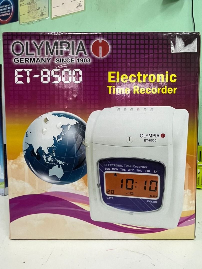 OLYMPIA TIME RECORDER ET-8500, Computers & Tech, Office & Business Technology on Carousell