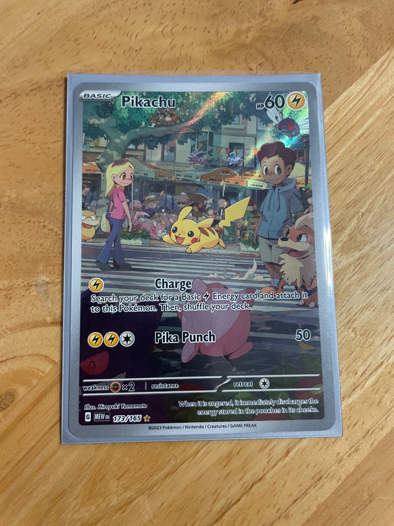 Pikachu Pokémon 151 illustration art, Hobbies & Toys, Toys & Games on ...