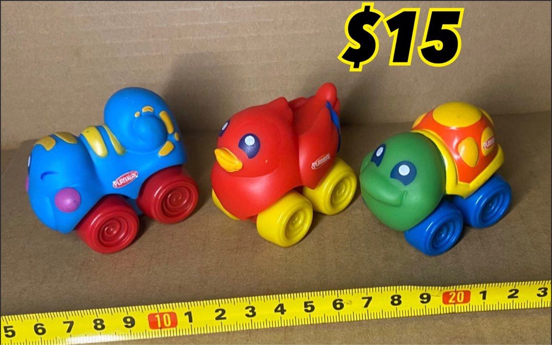 Playskool Wheel Pals Red Bird Turtle 2008/2009 Hasbro Animal Vehicle ...