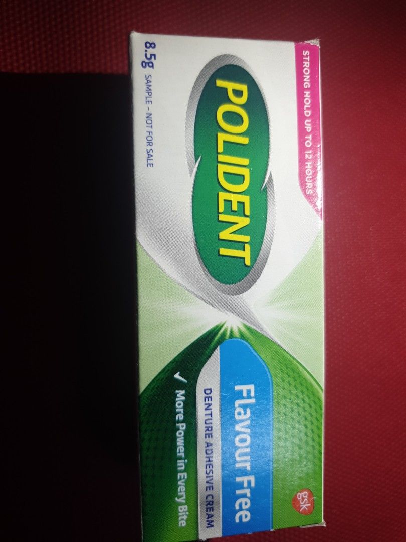 Polident Denture Adhesive Cream (Flavour Free) 8.5gm, Beauty & Personal ...