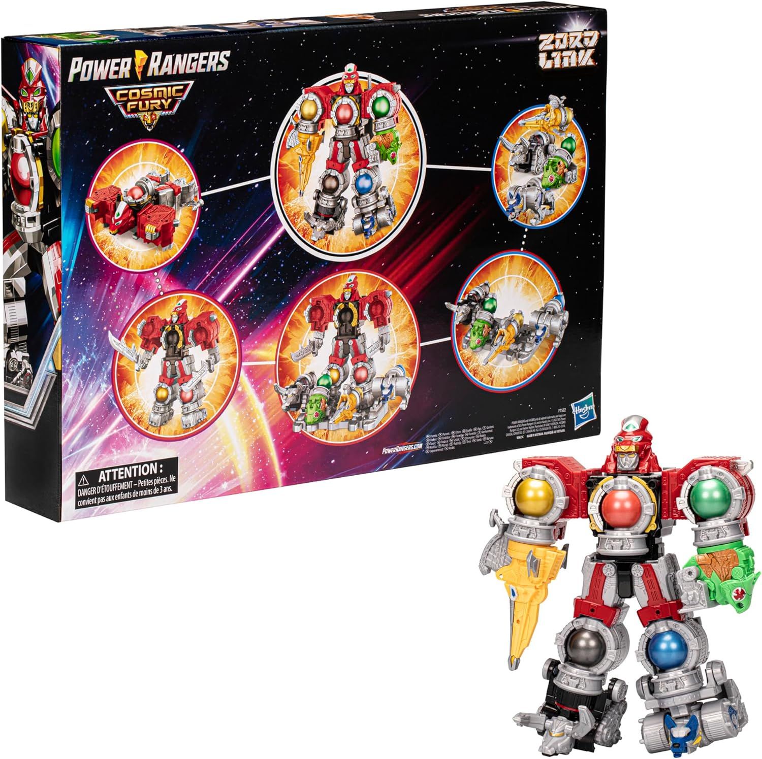 Power Rangers Cosmic Fury Cosmic Zord Mega Pack, Action Figure Toys for ...