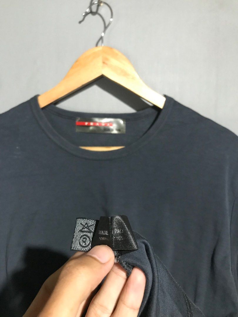 Prada iconic red tag Tee, Men's Fashion, Tops & Sets, Tshirts & Polo ...