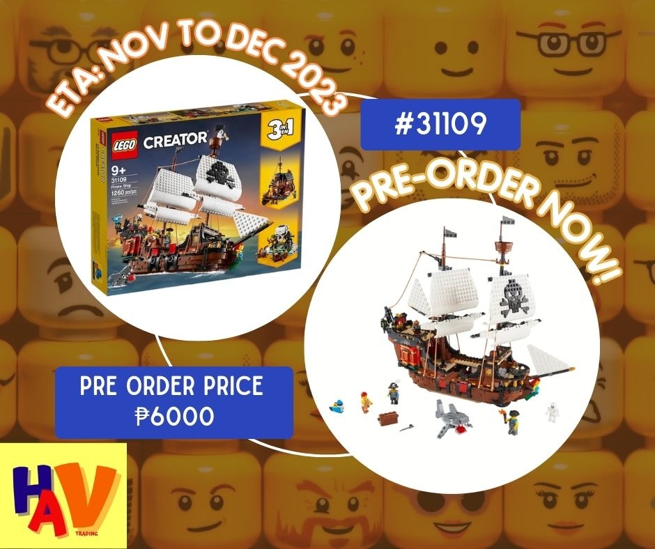 Pre order LEGO® Creator Pirate Ship 31109 eta December 2023, Hobbies ...