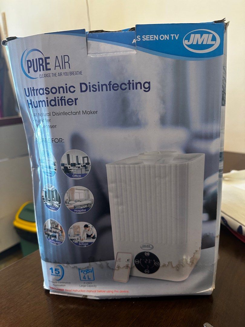 Pure Air Ultrasonic Disinfecting Humidifier, TV & Home Appliances, Air Purifiers & Dehumidifiers ...