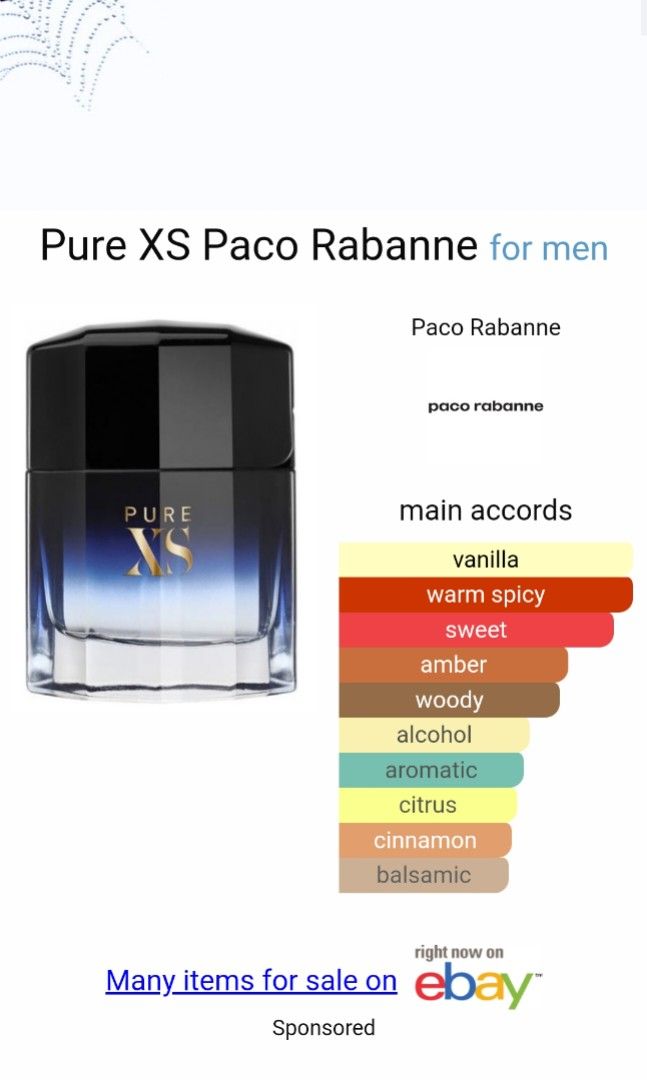 Pure XS For Men 100ml by PACO RABBANE Original Tester Eropa (NEW FULL ...