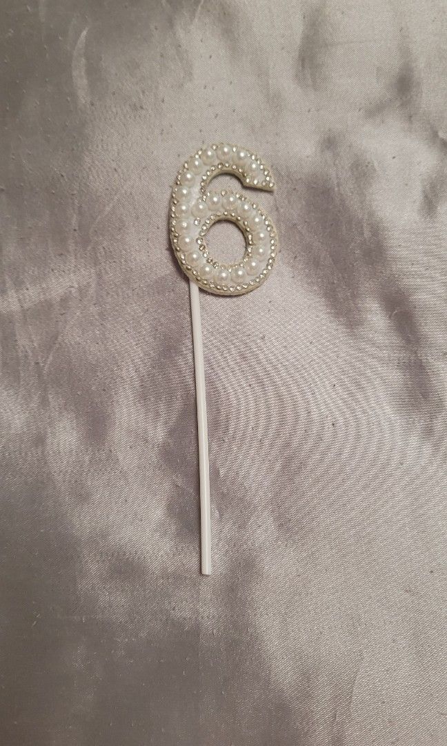 Rhinestone Birthday Pearl Number Cake Toppers, Hobbies & Toys ...