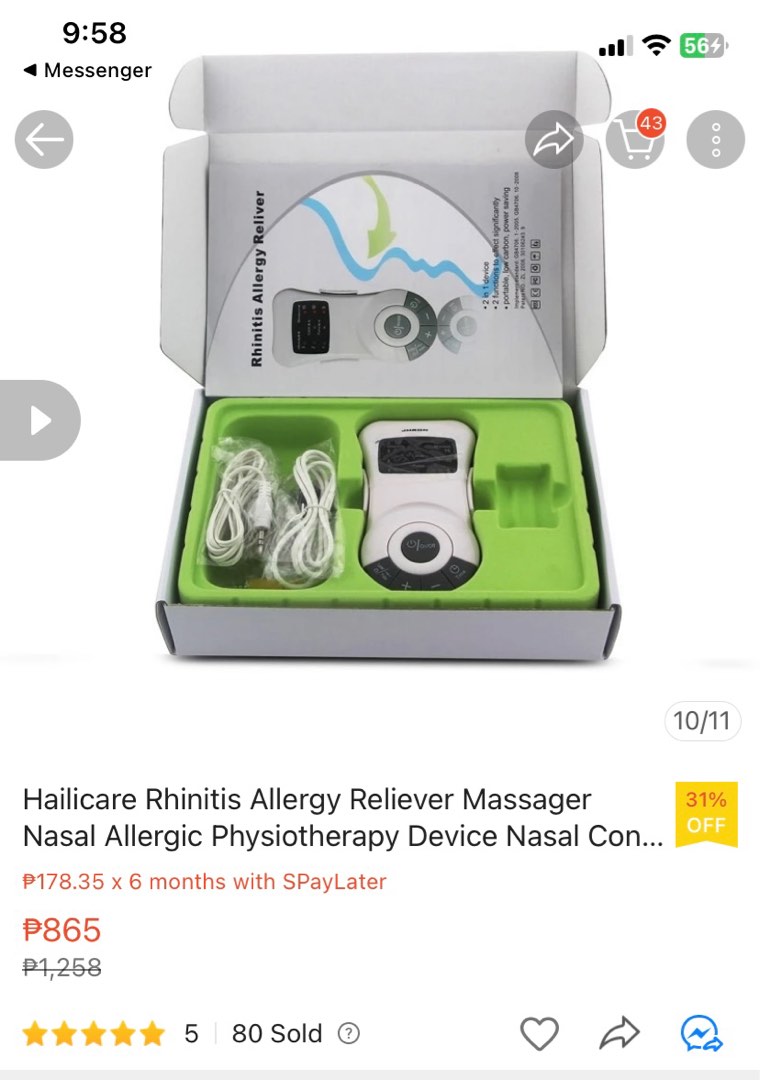 Rhinitis allergy Reliever Massager, Health & Nutrition, Medical ...