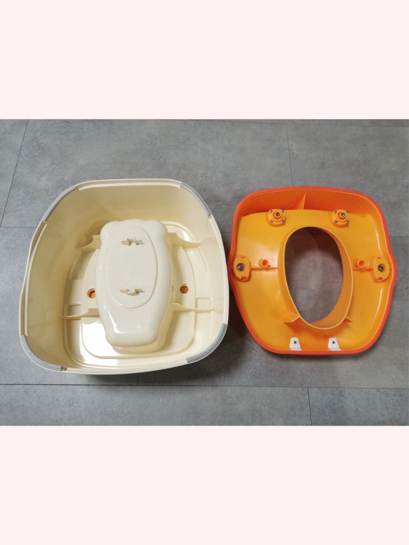 Richell Pottis Step and Potty - Orange, Baby Toilet, Potty Training ...