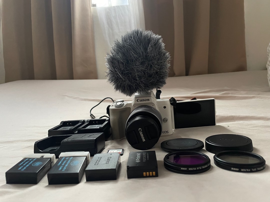 Rush Sale: Canon EOS M50 with extra 3 batteries, Charger, extra ...