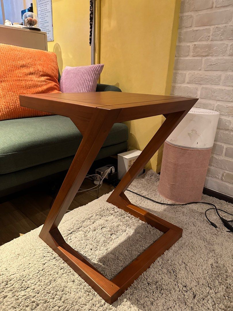 ScanTeak Designer Z Side Table, Furniture & Home Living, Furniture, Tables & Sets on Carousell