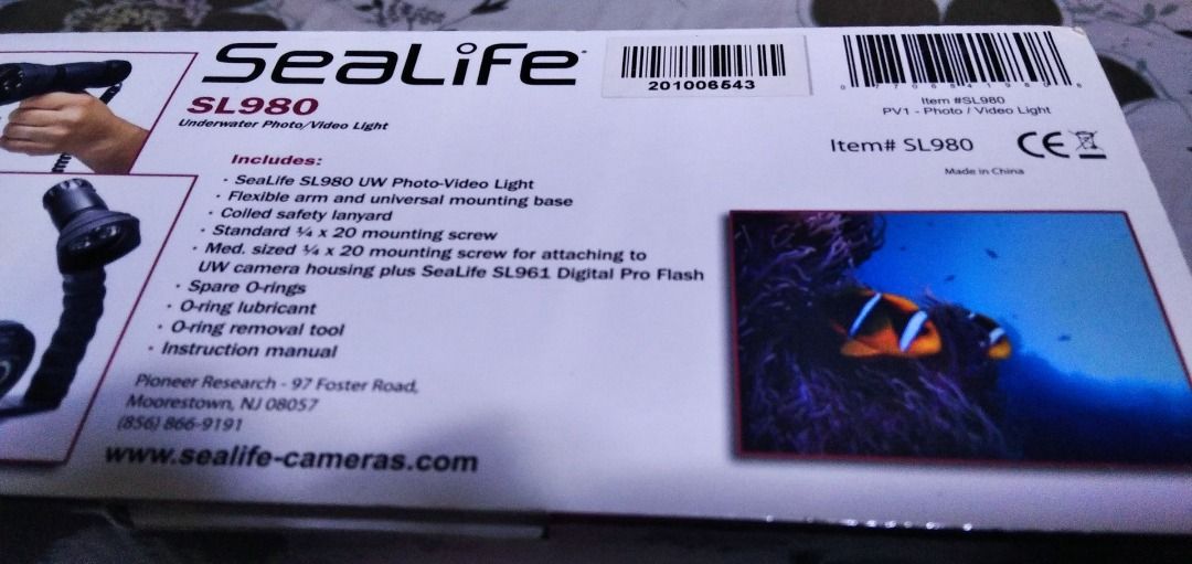 Sealife underwater scuba photography video light SL 980 LED with camera ...