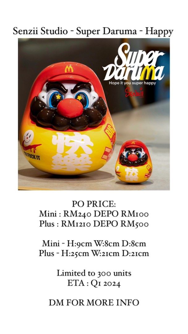 Senzii Studio - Super Daruma - Happy, Hobbies & Toys, Toys & Games on ...