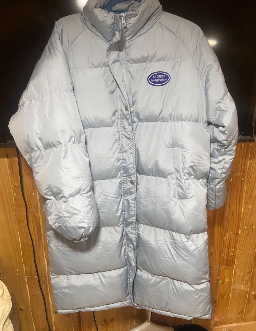 Shein Blue puffer, Women's Fashion, Coats, Jackets and Outerwear on ...