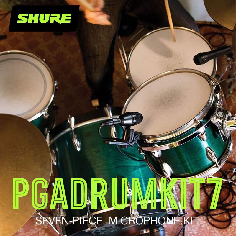 Shure PGADRUMKIT7 7-Piece Drum Microphone Kit, Audio, Microphones on ...
