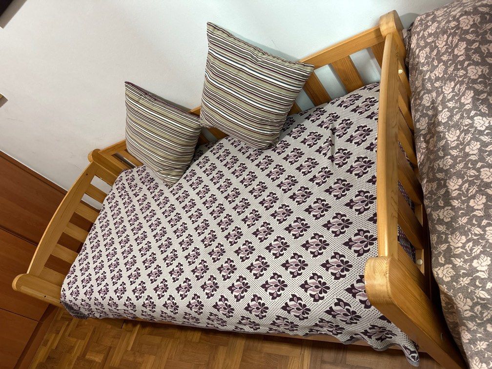 Single Bedframe with Matress, Furniture & Home Living, Furniture, Bed ...