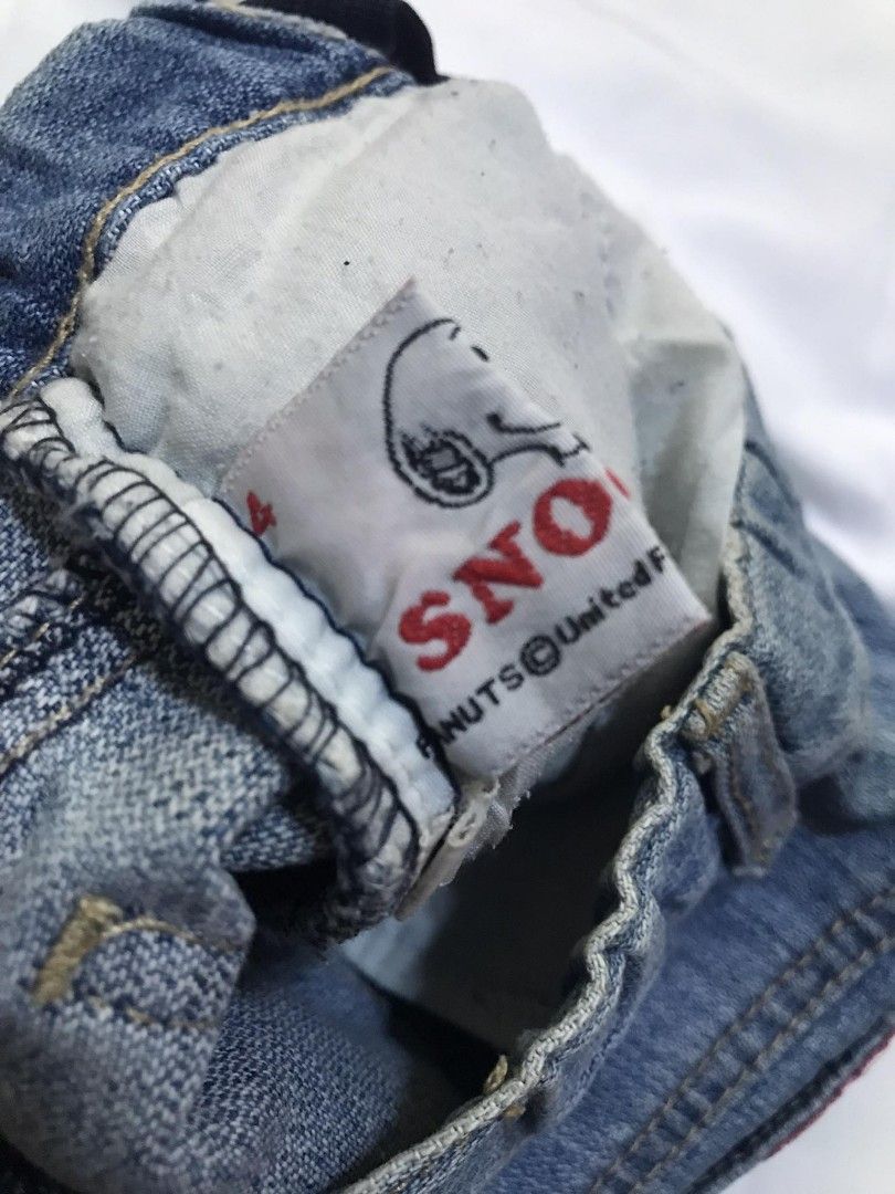Snoopy Denim Jeans, Babies & Kids, Babies & Kids Fashion on Carousell
