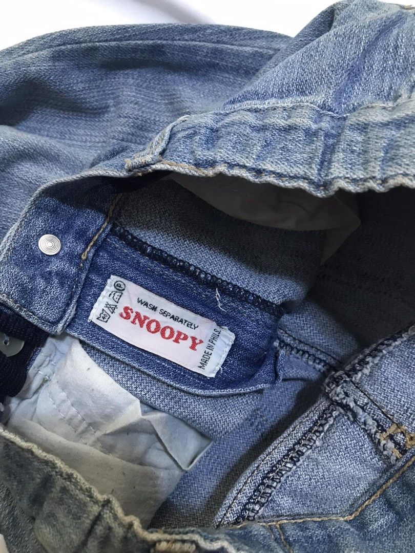 Snoopy Denim Jeans, Babies & Kids, Babies & Kids Fashion on Carousell