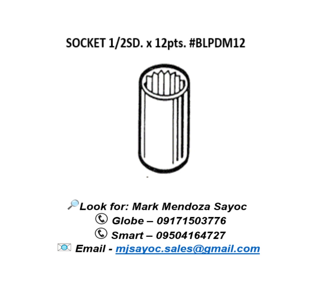SOCKET 1/2SD. x 12pts. #BLPDM12, Commercial & Industrial, Construction ...