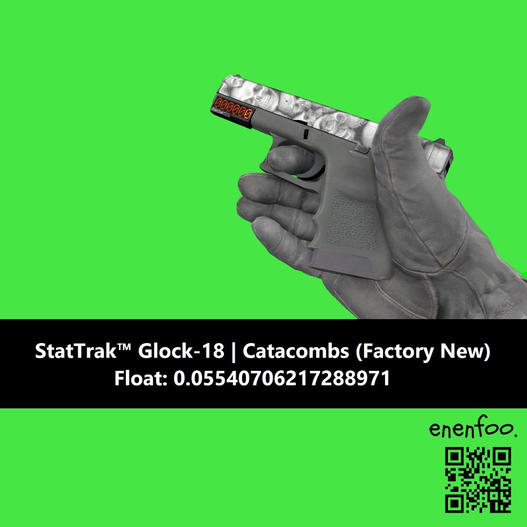 ST GLOCK-18 CATACOMBS FN FACTORY NEW STATTRAK GLOCK18 CS2 SKINS KNIFE ...