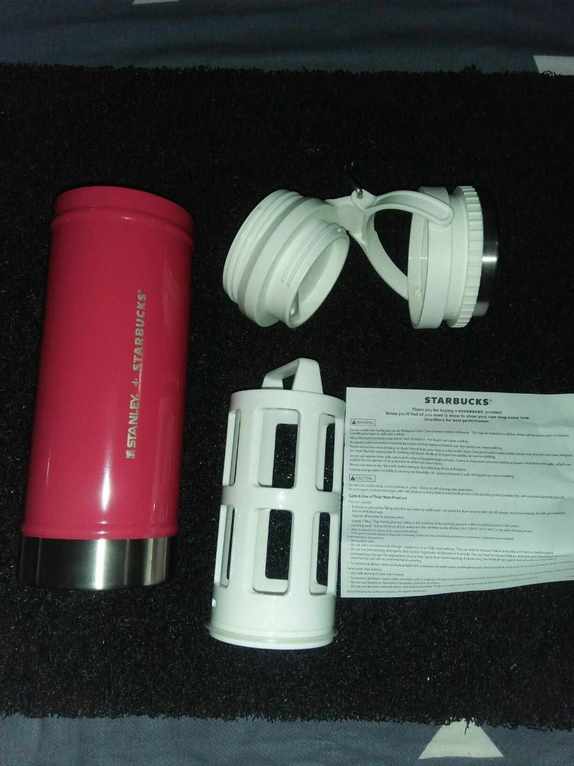 Starbucks x Stanley 16oz Stainless Steel Tumbler Dingo Berry, Furniture ...