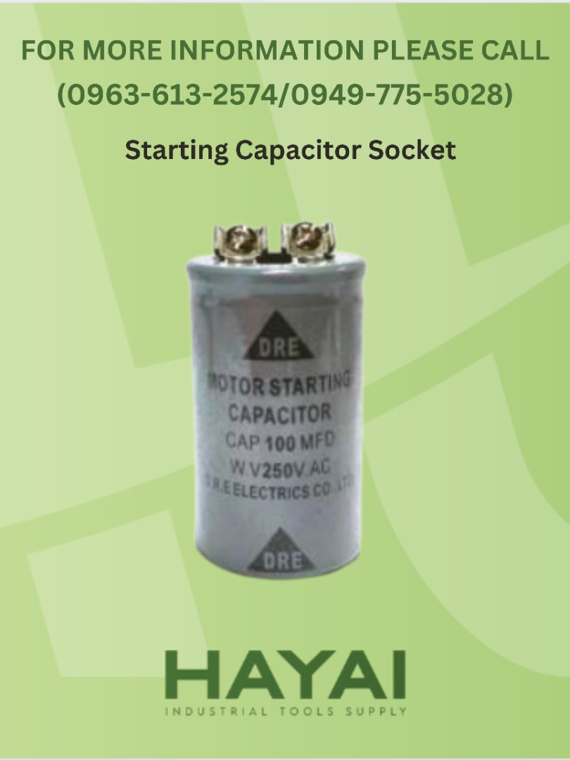 STARTING CAPACITOR SOCKET, Commercial & Industrial, Construction Tools & Equipment on Carousell