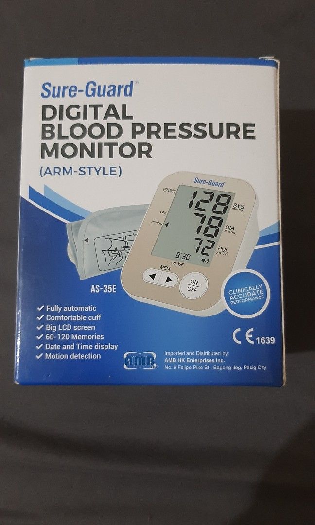 Sure Guard BP Monitor, Health & Nutrition, Health Monitors & Weighing ...
