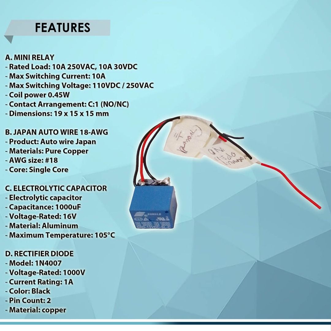 SWITCHLESS HAZARD MODULE MINI RELAY 5-PIN 10A, BEST FOR MOTORCYCLE ...