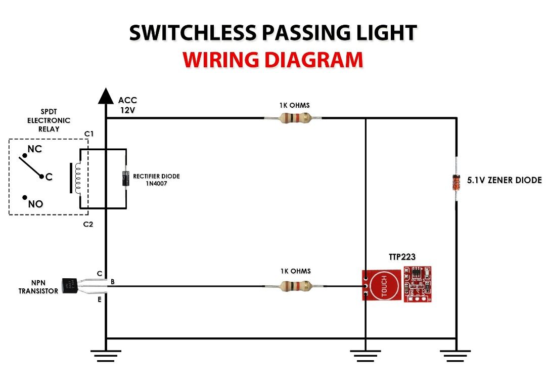 SWITCHLESS TOUCH PASSING LIGHT MODULE, BEST FOR MOTORCYCLE PASSING ...